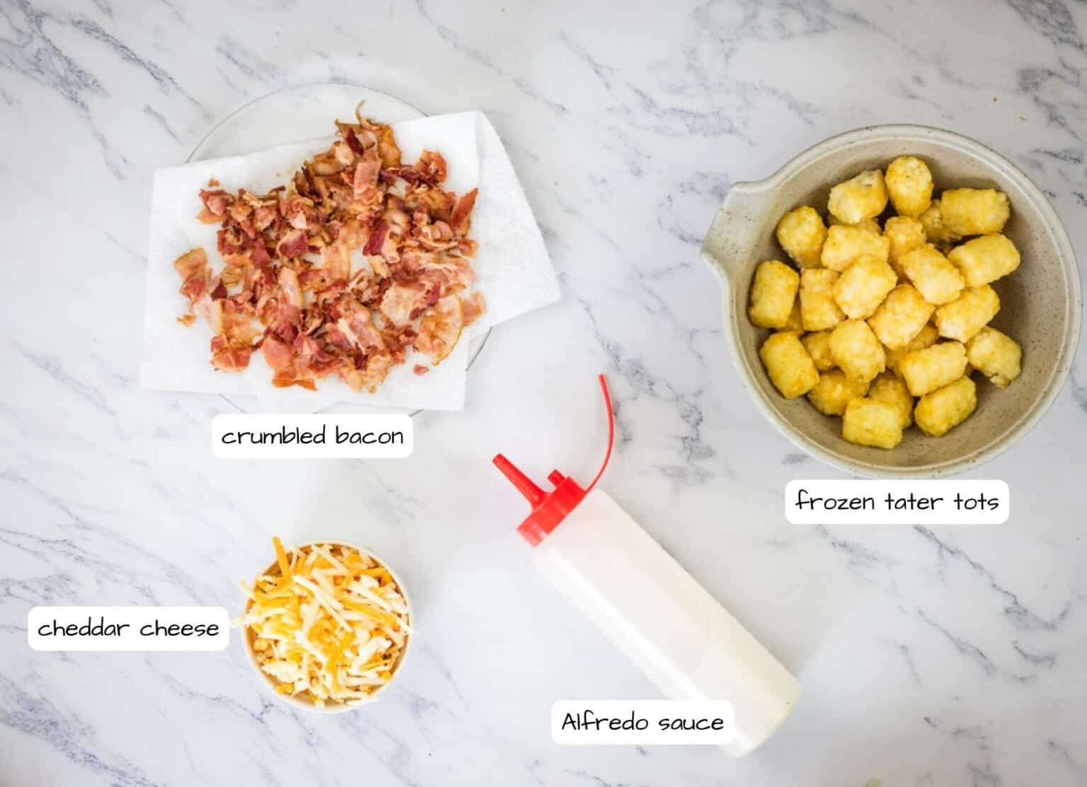 Copycat Domino's Cheddar Bacon Loaded Tots - Dinner by Six
