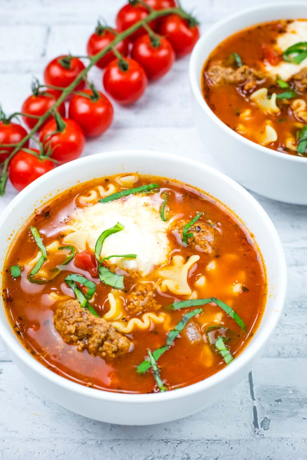 Beefy Lasagna Soup - Dinner by Six