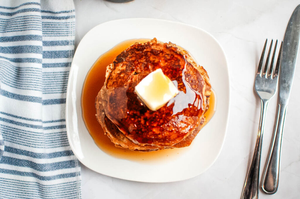 Buttermilk Oatmeal Pancakes - Dinner by Six