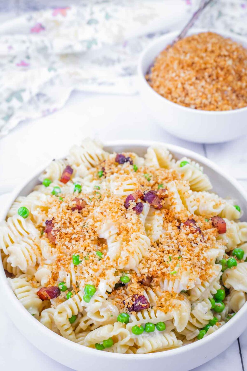 Creamy Lemon Pasta with Peas & Pancetta - Dinner by Six