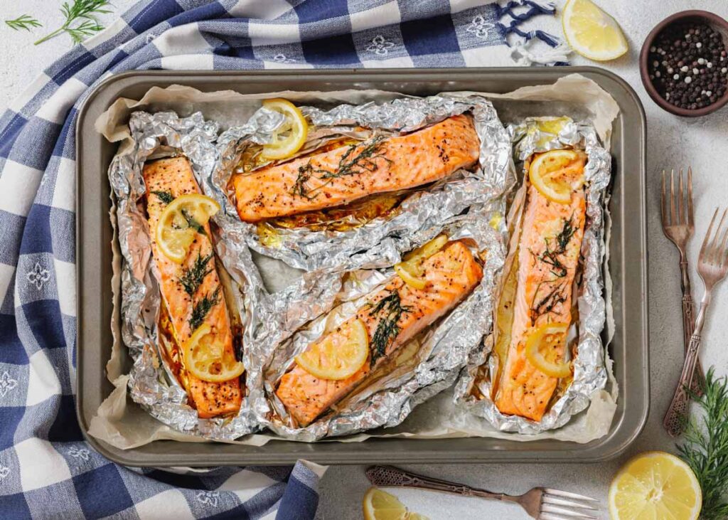 Lemon-Dill Salmon Foil Packets - Dinner by Six