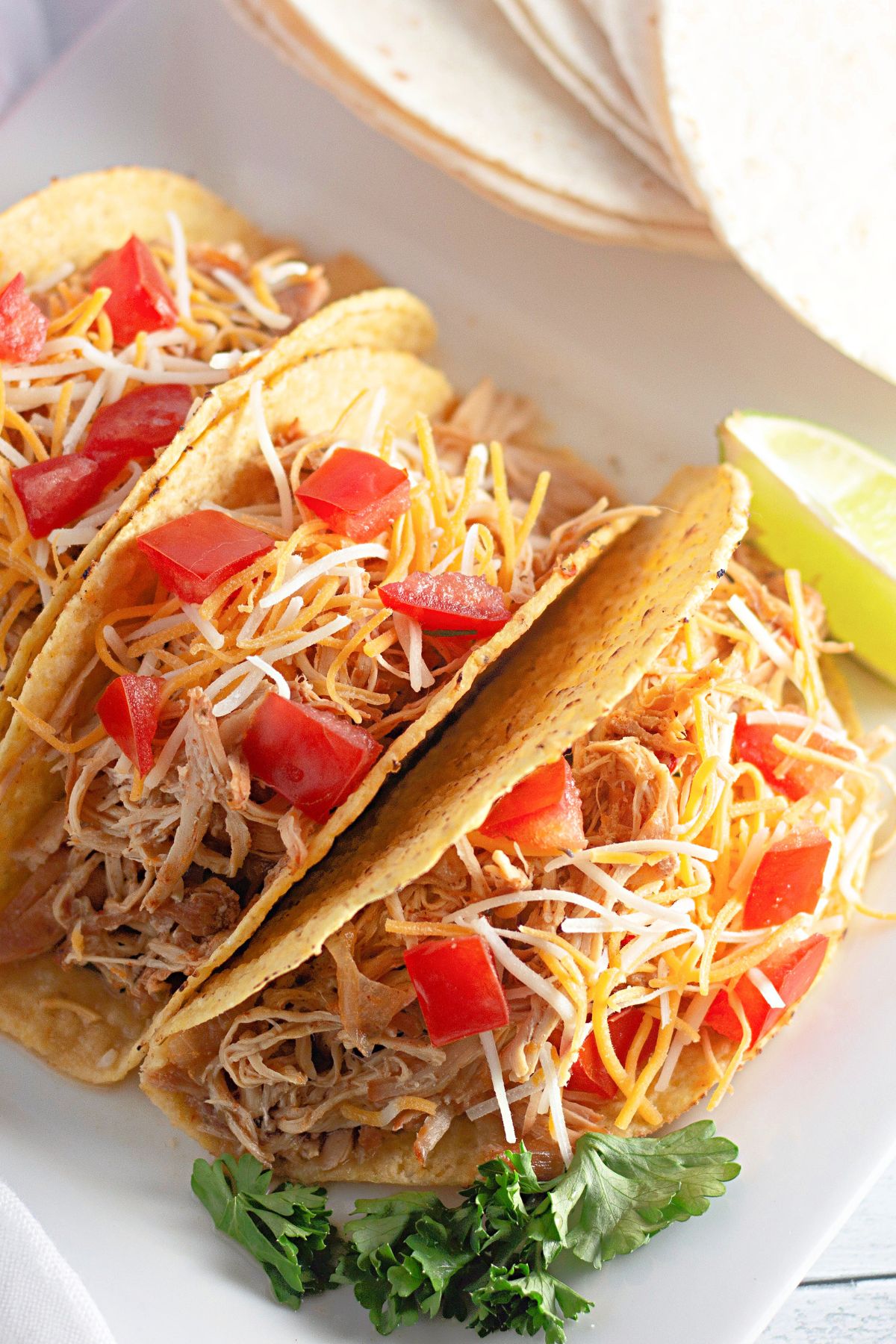 Slow Cooker Chicken Tacos - Dinner by Six