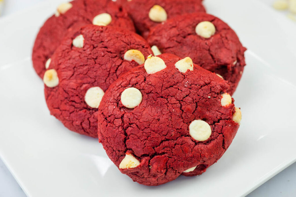 Red Velvet Cake Mix Cookies With White Chocolate Chips - Dinner by Six